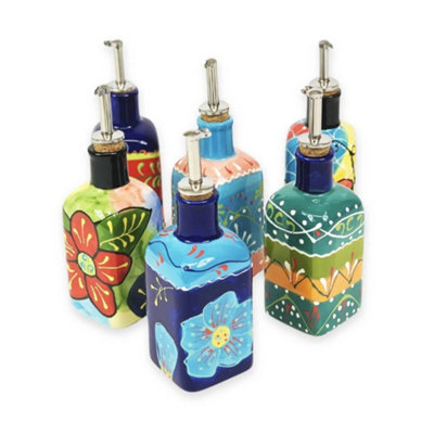 Classic Spanish Hand Painted Pattern Kitchen Dining Squared Oil ...