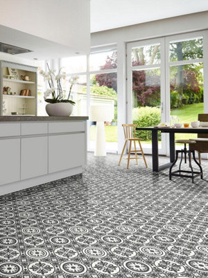 Classic Victorian Tile Vinyl by Remland (3m x 2m)