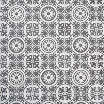 Classic Victorian Tile Vinyl by Remland (7m x 2m)