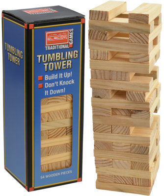 Classic Wooden Tumbling Tower Stacking Blocks Game