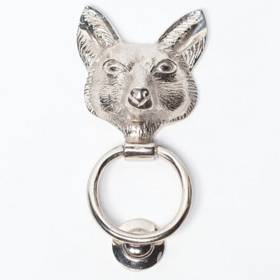 Classical Style Chrome Finish Fox Door Knocker