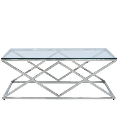 Claudette Stainless Steel Coffee Table / Sleek and Modern Design with ...