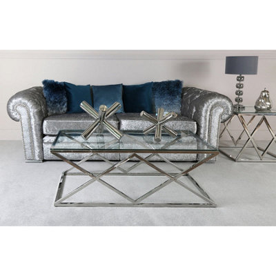 Claudette Stainless Steel Coffee Table / Sleek and Modern Design with ...