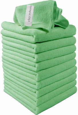 Clay Roberts Microfibre Cleaning Cloths, 40cm x 30cm - Pack of 10 ...