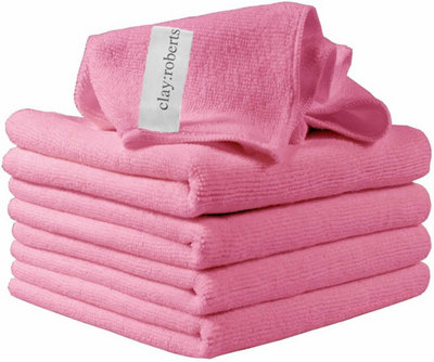 Clay Roberts Microfibre Cleaning Cloths, 40cm x 30cm - Pack of 5 ...