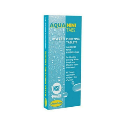 Clean Tabs Aqua Mini Water Purifying Tablets Pack of 40