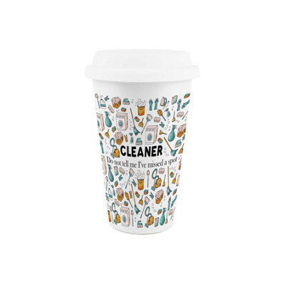 Cleaner Ceramic Travel Mug - Humorous Cleaning Themed Novelty Gifts ...