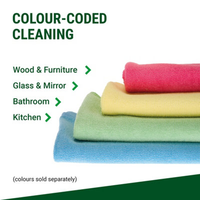 Cleaner Cloth Microfibre Cloth 10 Pack Red 40x40cm Washable 200x ...