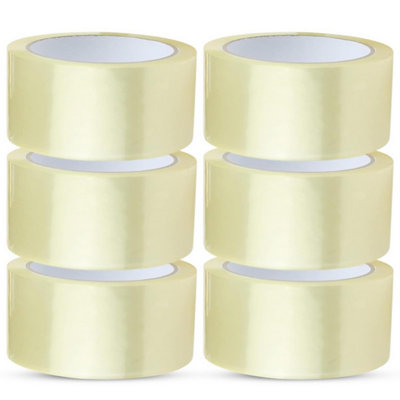 Clear 50m Packing Tape Single Roll Transparent Strong Adhesive Box Sealing
