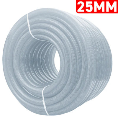 Clear Braided PVC Pipe 25mmx3.5mm - 20 Meters