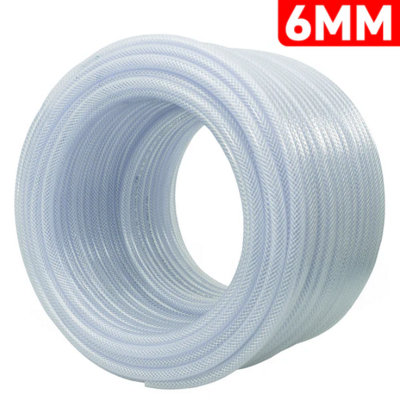 Clear Braided PVC Pipe 6mmx1.6mm - 15 Meters