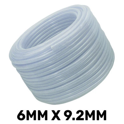 Clear Braided PVC Pipe 6mmx1.6mm - 5 Meters