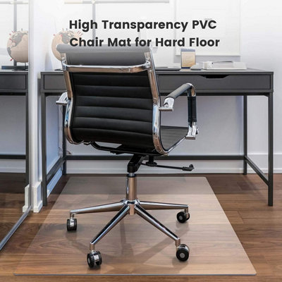 Clear Chair Mat for Hard Floors, 75x120cm (2.5'x4'), Rectangular, High ...