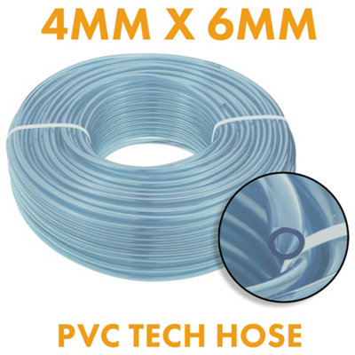 clear flexible pvc pipe/tubing 4mm internal-6mm external suitable for ...