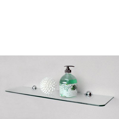 Clear Glass Shelf Kit 60x15x0.6cm | DIY at B&Q