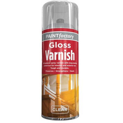 Clear Gloss Varnish Paint 400ml (Spray) - Pack of 2