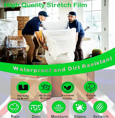 Clear Handy Shrink Film Rolls - Mini Wrap for Pallets, Boxes, and ...