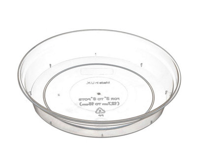 Clear Orchid Plant Pot Saucer Dish For 11cm-18cm Orchid Pots Water Tray ...