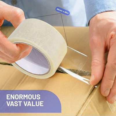 Clear Packing Parcel 2 Inch Tape 48mm x 66m Strong Heavy Duty for ...