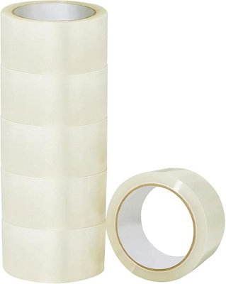 Clear Parcel Tape - 48mm Wide x 66m Long (Pack of 6 Rolls)
