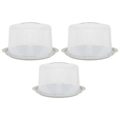 Clear Plastic Deep Cake Storage & Carry Container Complete With Lid ...