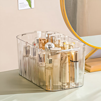 Clear Plastic Vertical Stripe Kitchen Container Food Storage Box with ...