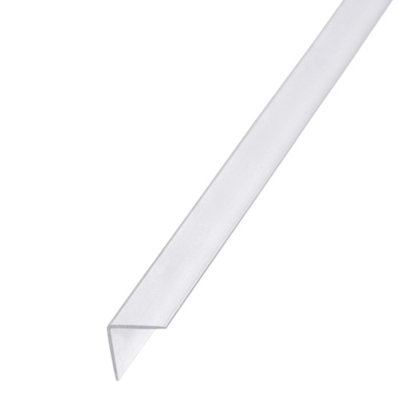 Clear PVC Angle Trim, 25mm x 25mm Wall Corner Protector, 1 Metre Length ...