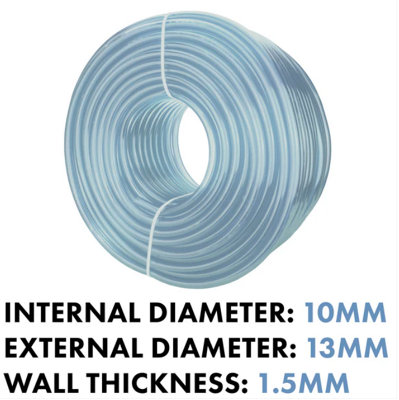 Clear PVC Pipe 10mmx13mm - 3 Meters