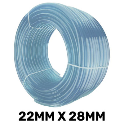 Clear PVC Pipe 22mmx28mm - 2 Meters