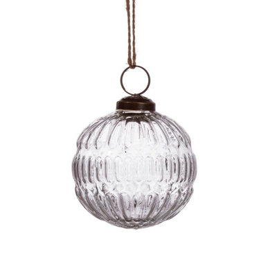 Clear Recycled Glass Grooved B