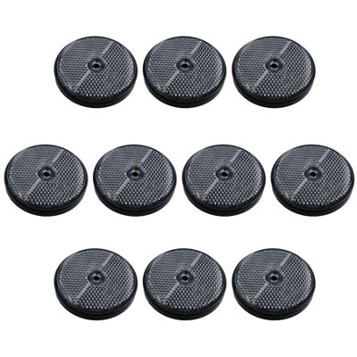 Clear Round Front Reflector White Pack of 10 for Trailers Fence Gate ...