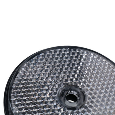 Clear Round Front Reflector White Pack of 10 for Trailers Fence Gate ...