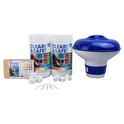 Clear & Safe 2kg of 20g Multi-Functional Chlorine Tablets + Floating ...