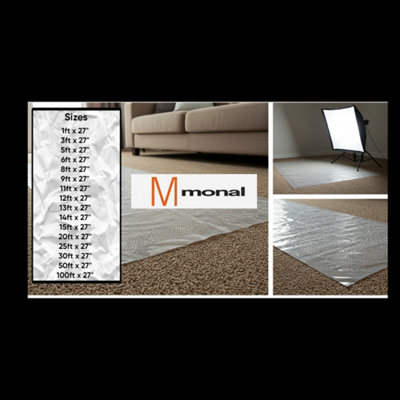 Clear Vinyl Carpet Protector Mat Heavy Duty PVC Plastic Anti-Slip UV ...