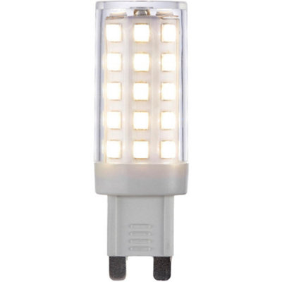 Clear & White 4.8W G9 SMD LED Light Bulb - Dimmable Cool White - 470lm ...