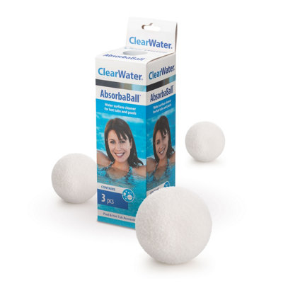 ClearWater Absorbaball, Absorbant Pool and Hot Tub Scum Balls, 3 Pack