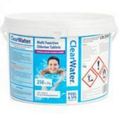 Clearwater CH0041 5 kg Multifunction Chlorine Tablets for Pools and Hot ...