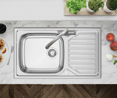 Clearwater Okio Large Bowl and Small Drainer Stainless Steel Kitchen ...