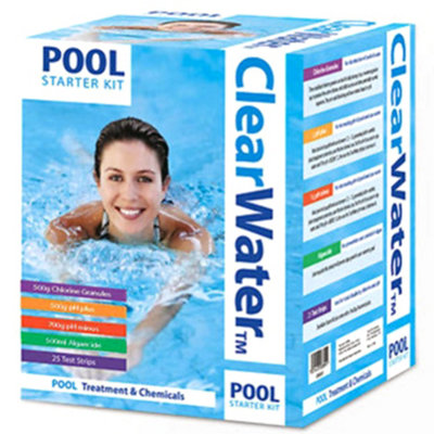 CLEARWATER POOL STARTER KIT CHLORINE GRANULES HOT TUB WATER TREATMENT ...