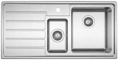 Clearwater Solar 1.5 Bowl and Left Hand Drainer Stainless Steel Kitchen ...