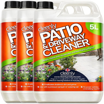 Cleenly Patio & Driveway Cleaner 15L - Remove Stains, Dirt and Grime ...