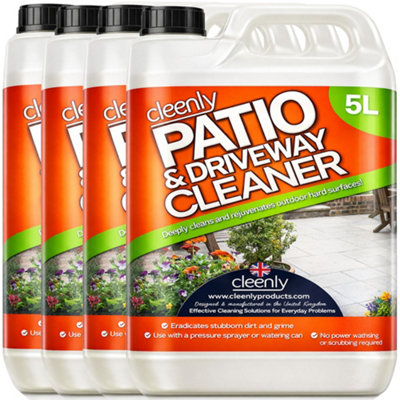 Cleenly Patio & Driveway Cleaner 20L - Remove Stains, Dirt and Grime ...