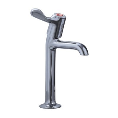 CLEVER Chrome Basin Tap (Hot Only), Traditional Pillar Design with ...