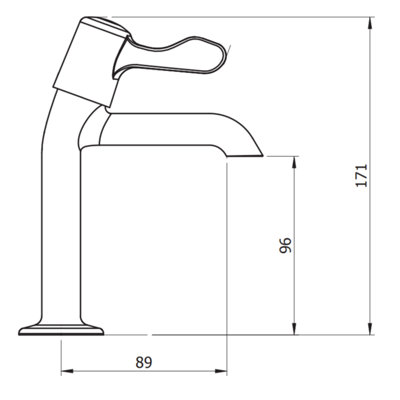 CLEVER Chrome Basin Tap (Hot Only), Traditional Pillar Design with ...