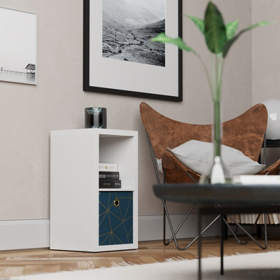 Clever Cube 2 Compartment Storage Unit White