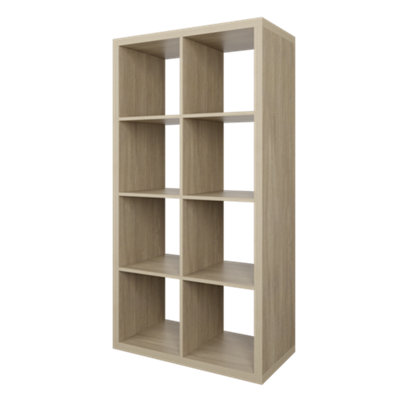 Clever Cube 8 Compartment Storage Unit Oak Effect