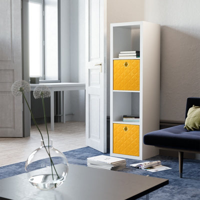 Clever Cube Rectangle 4 Compartment Storage Unit White