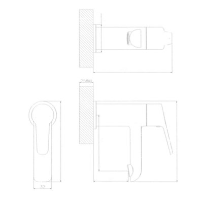 Clever Elegance Bathroom Hot & Cold Bath Pillar Tap Pair Chrome