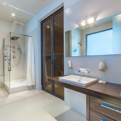 Clever Maverick Wall Mounted Bathroom Basin Mixer Tap Chrome | DIY at B&Q