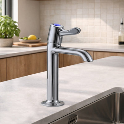 CLEVER PERFORMA 2158QT Lever Sink Tap Cold - Quarter Turn Chrome Tap ...